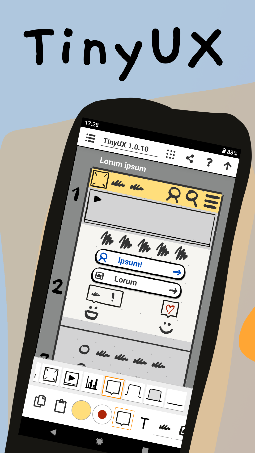 Tinyux Create Wireframes Quickly And Do Visual Brainstorming On Your Phone Or Tablet 